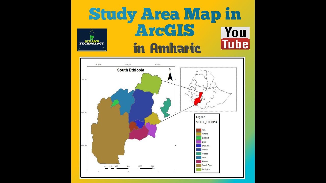 Study Area Mapping/Layout in ArcGIS in Amharic - YouTube