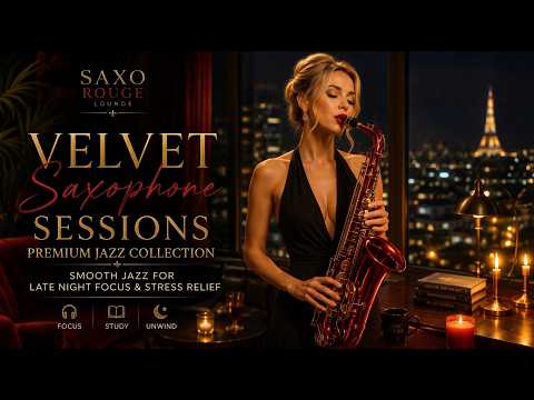 Velvet Saxophone Sessions | Smooth Jazz for Late Nigth Focus & Stress Relief [1H+]