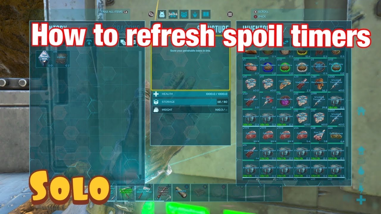 Super easy how to refresh spoil timers glitch (Ark survival evolved ...