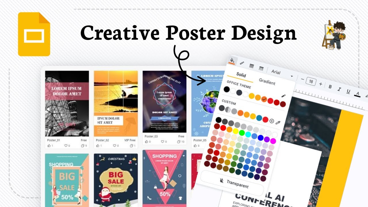 How to make a poster in Google Slides (Creative Layout) - YouTube