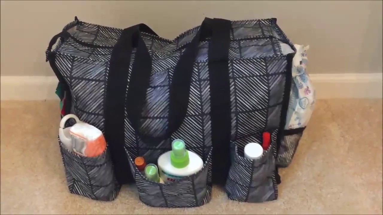 Thirty One Zip Top Organizing Utility Tote - YouTube