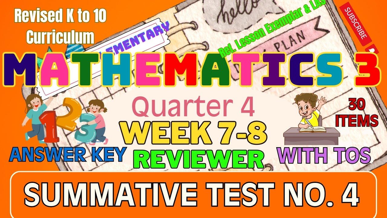 MATH 3 Q4 Fourth Summative Test - YouTube