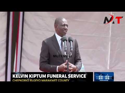 CHAOS AT KELVIN KIPTUMS BURIAL AS AN HUSTLERS INTERUPTS RUTOS SPEECH TO ...