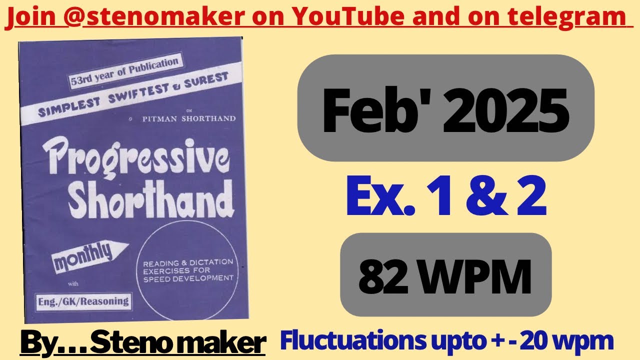 #1 & 2 #February 2025 Progressive magazine #82 wpm English shorthand ...