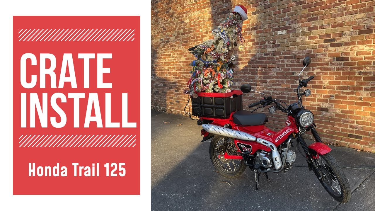 Honda Trail125 - Installing a Cargo Crate - YouTube