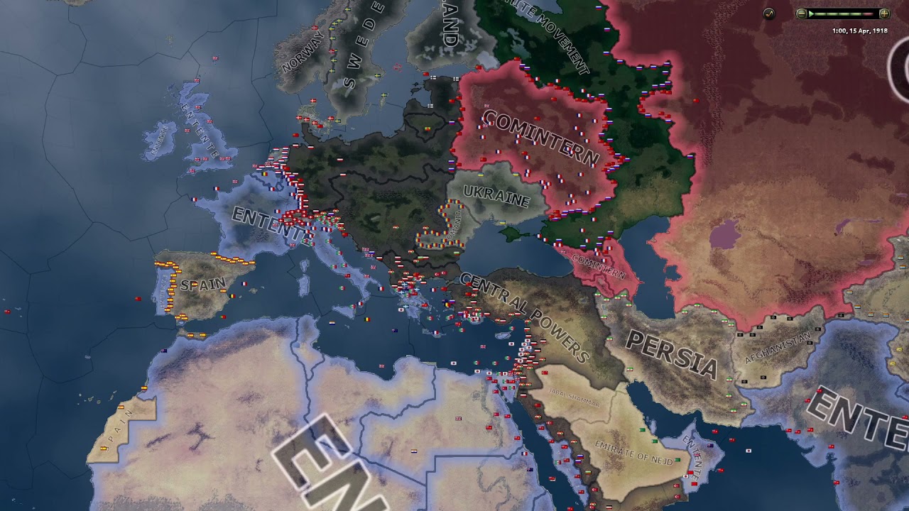 The great war in Hoi4 - Hoi4 Timelapse - YouTube