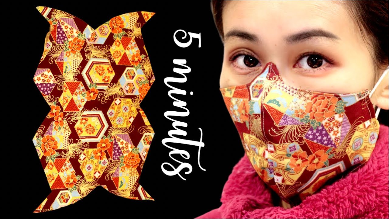 Easiest 5 Minutes Mask🔥🔥Simple 3D Mask Sewing Tutorial - Face Mask DIY ...