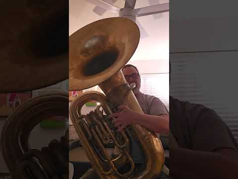 Getting used to a 90-year-old tuba - YouTube