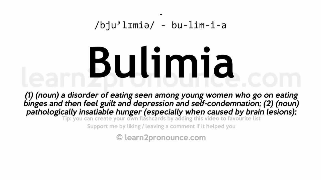 Pronunciation of Bulimia | Definition of Bulimia - YouTube