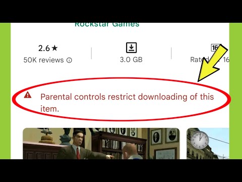How to Fix Parental controls restrict downloading of this item Playstore Problem Solved
