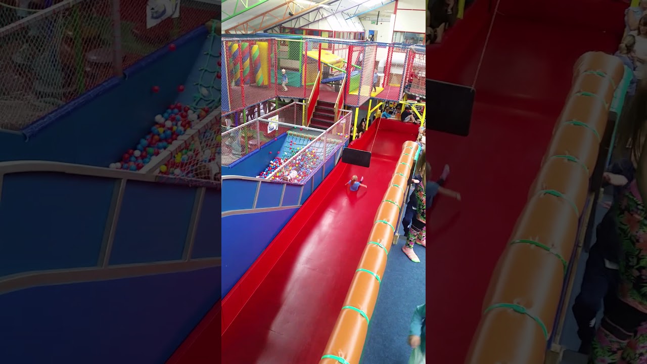 vertical drop slide play zone in Portsmouth - YouTube