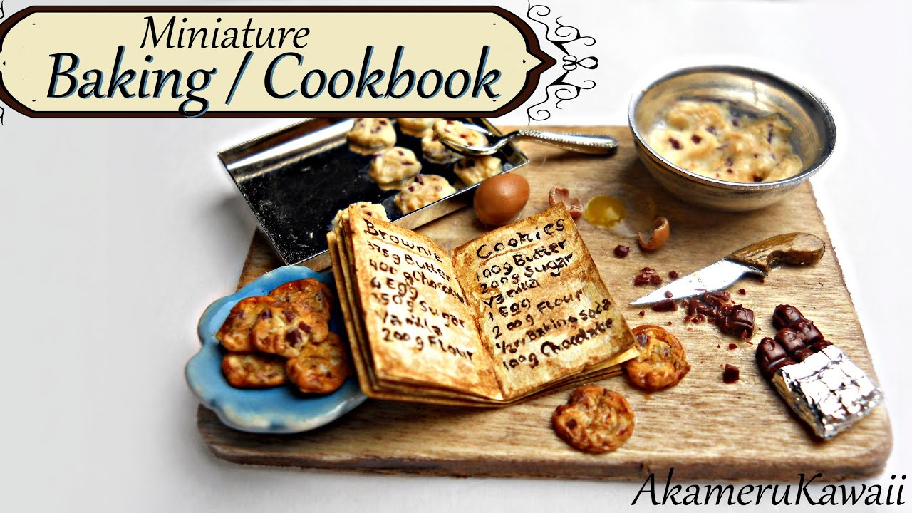 Miniature Cookbook Tutorial - Miniature baking scene - YouTube