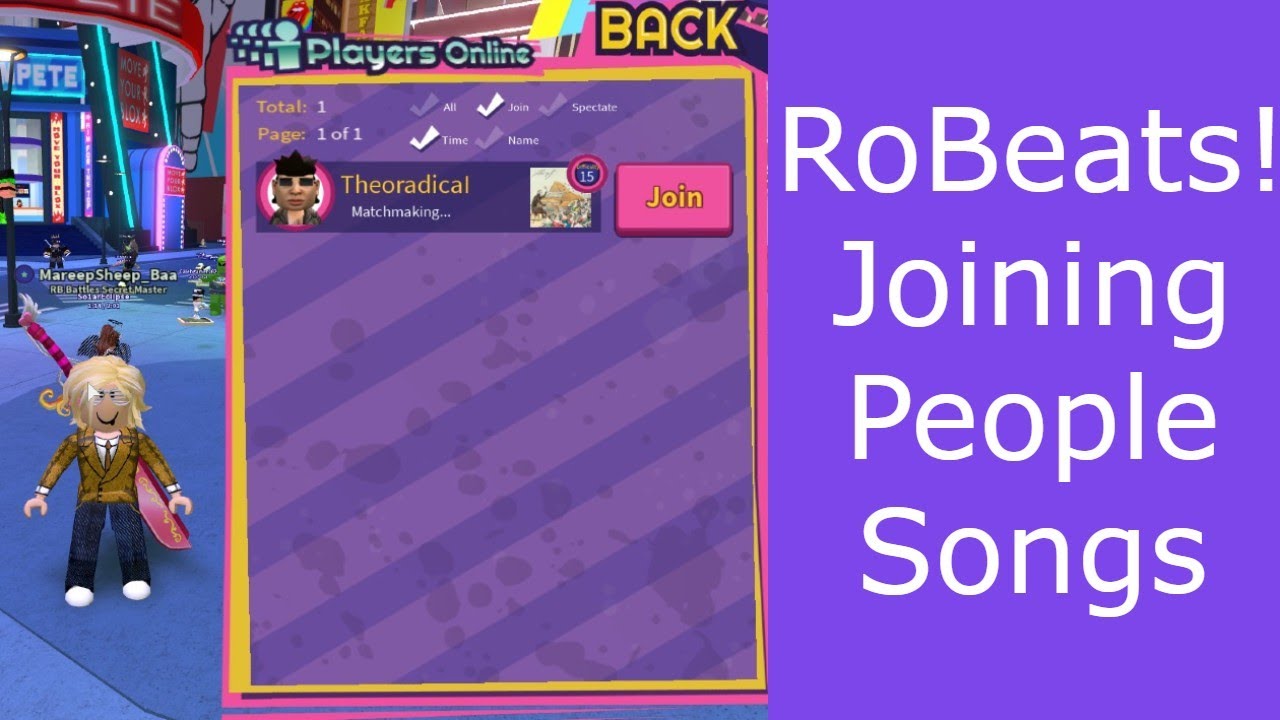 RoBeats! | Joining People Songs | Roblox - YouTube