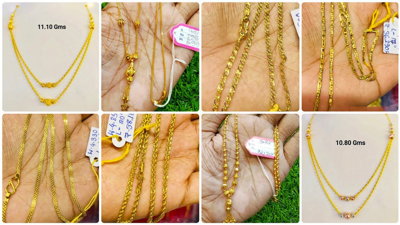 Gold Chain designs for Women | Simple Chain Designs With Pendant ...
