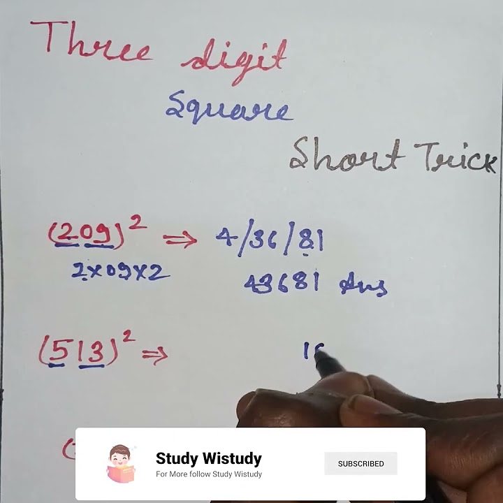 🔥 Find 3 digit squares (varg) in 2 seconds 🔥 #tricks #vedicmaths #shorts - YouTube
