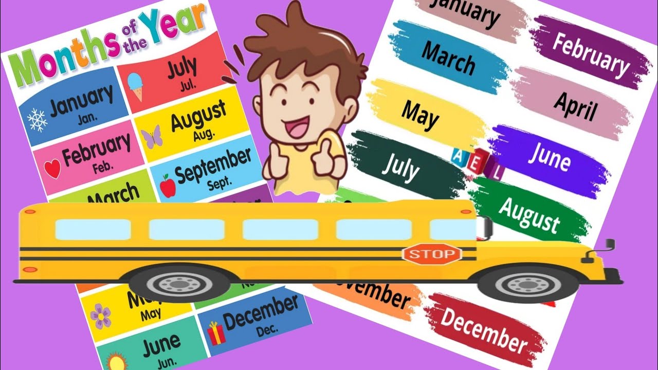 Months of the Year/इंग्रजी महिने /kids learn English months🙂simple ...