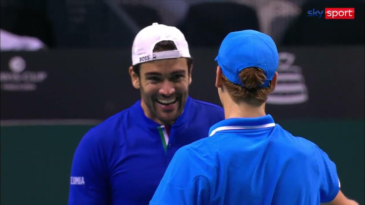 Sinner/Berrettini-Gonzalez/Molteni 6-4, 7-5: il match point | Davis Cup - YouTube