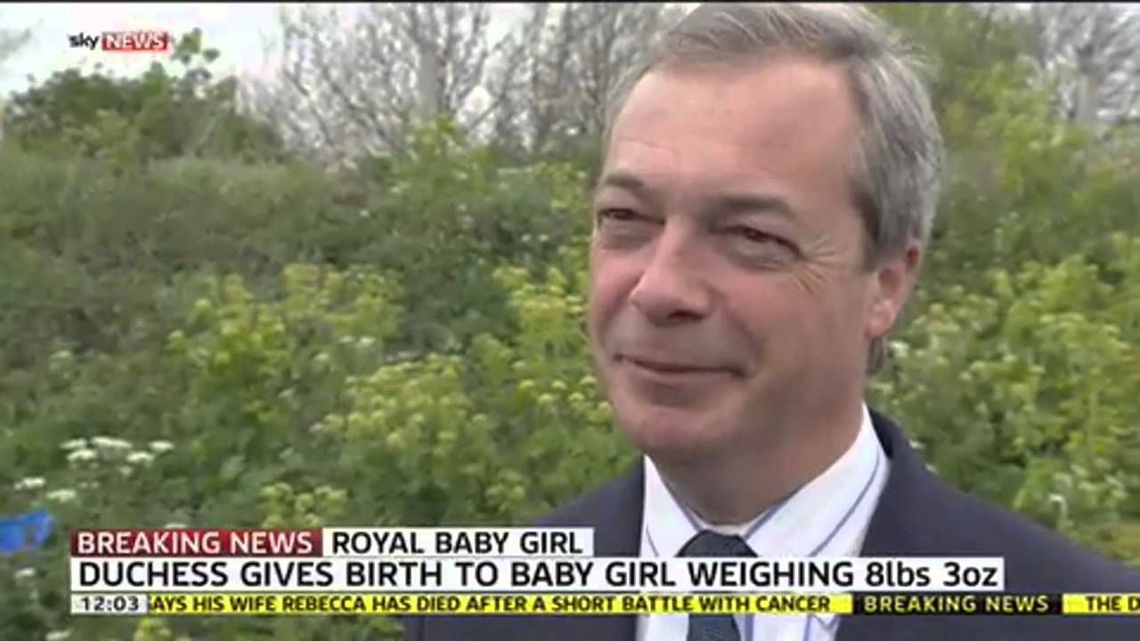 Nigel Farage Congratulates Royal Couple On Birth Of Their Daughter ...