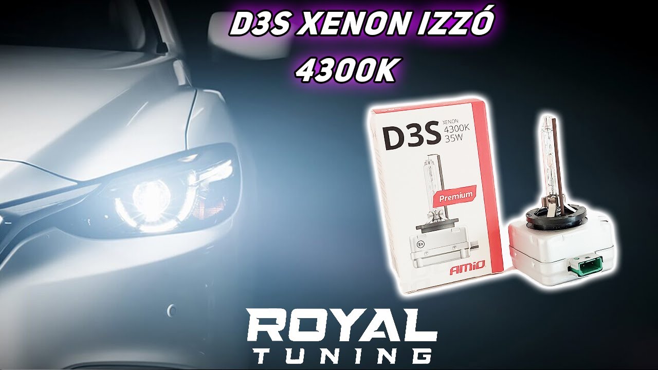 D3S Xenon izzó Amio Premium 4300k - YouTube