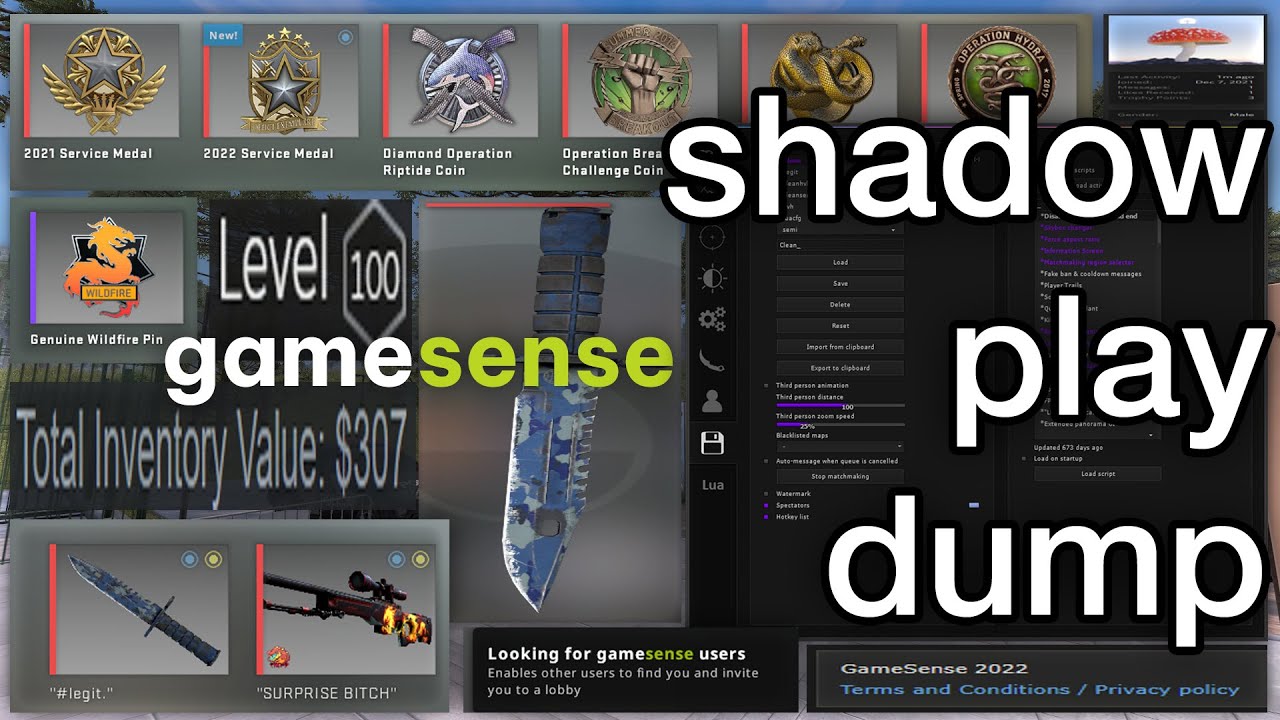 shadowplay dump csgo cheating | gamesense.pub / skeet.cc mm hvh / semi rage - YouTube
