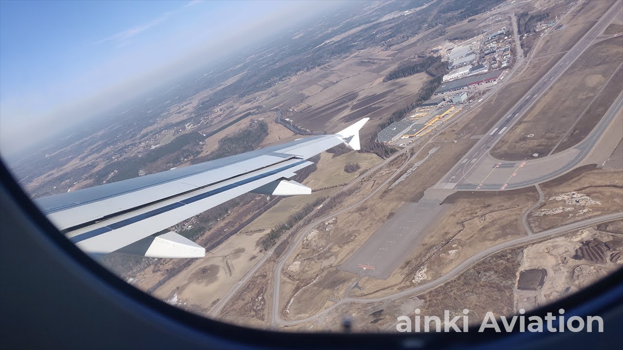 Finnair A319 Helsinki takeoff & Kuusamo landing - YouTube