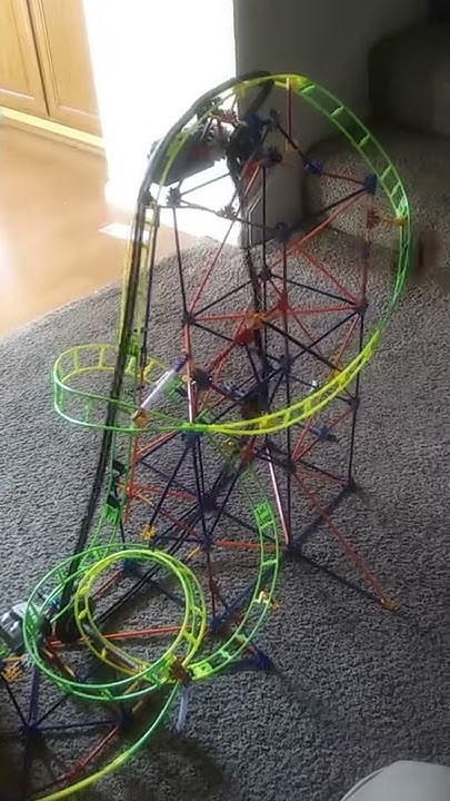 my first knex rollercoaster - YouTube