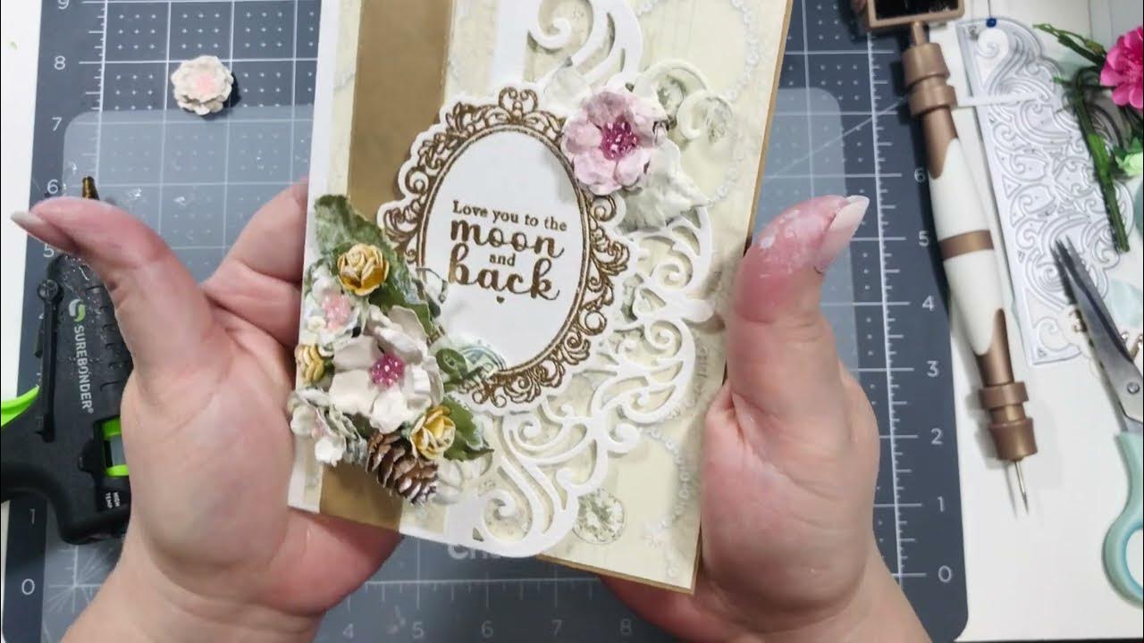 Vintage Birthday Card Ideas - Beautifully elegant handmade card by Sandi Nagel - YouTube