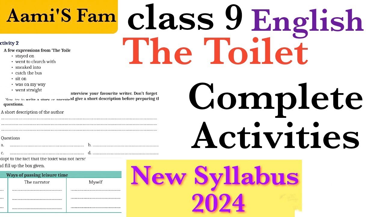 Class 9-English-The Toilet-Activities - YouTube