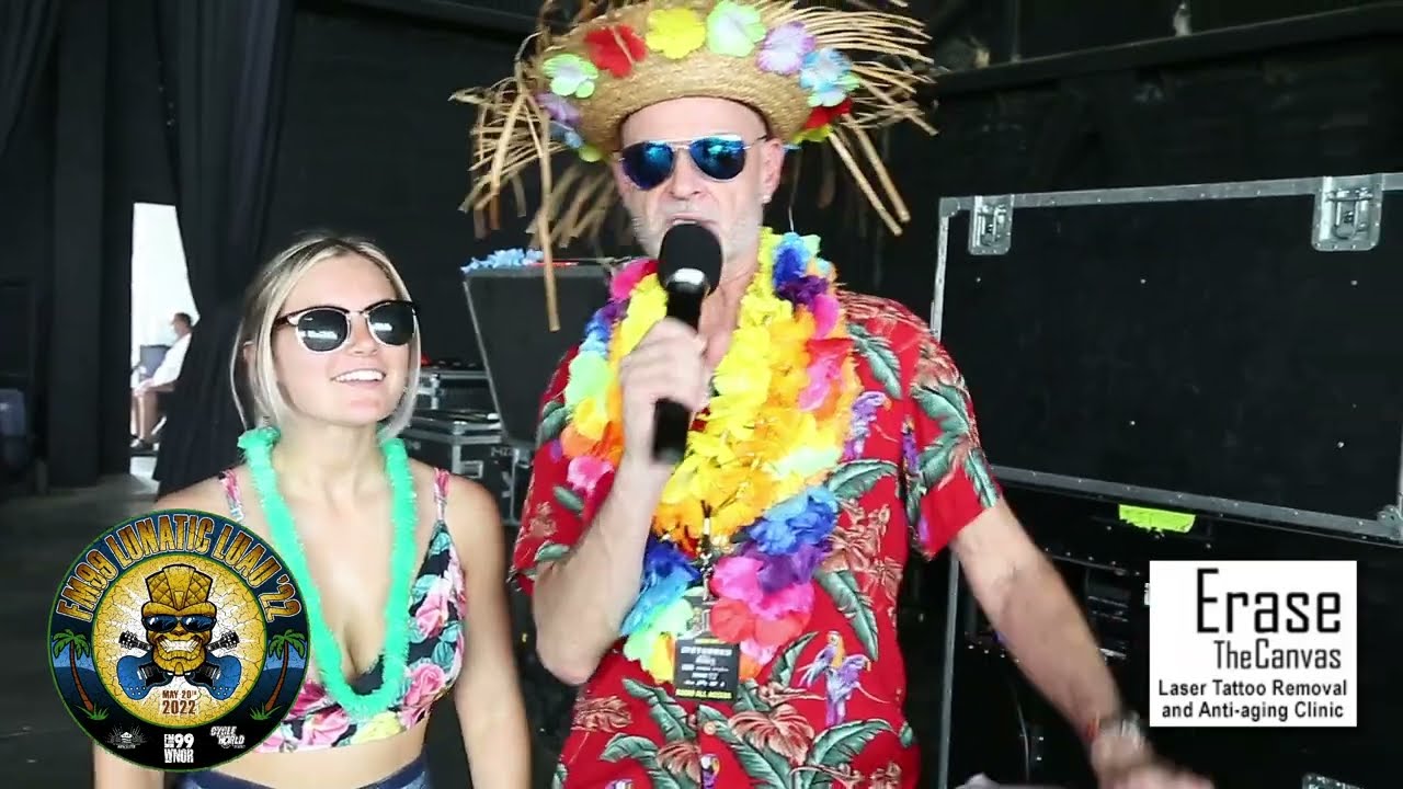 Rick Rumble and FM99 Rock Girl Jordan at Lunatic Luau '22 - FM99 WNOR ...