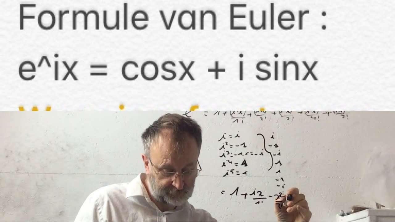 730 Formule van Euler : e^ix = cosx + i sinx - YouTube