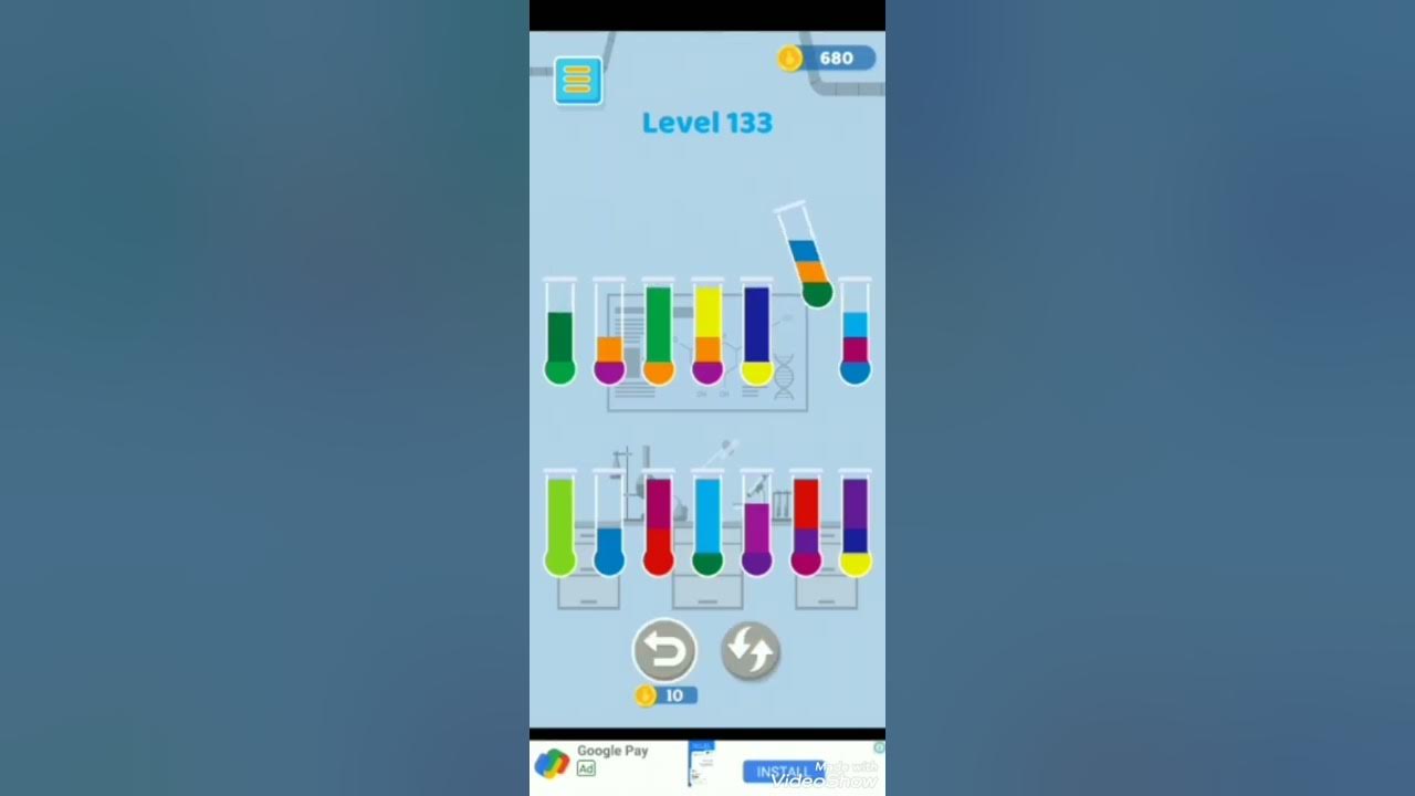 lab liquid sorting normal level 133 - YouTube