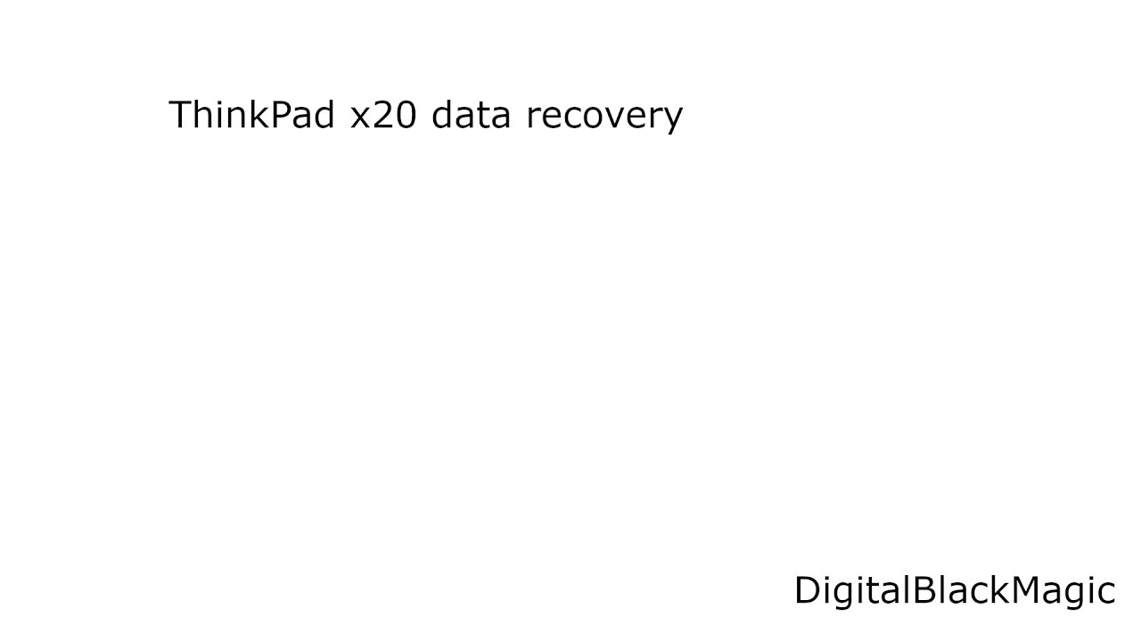 033 IBM Thinkpad x20 data recovery - YouTube