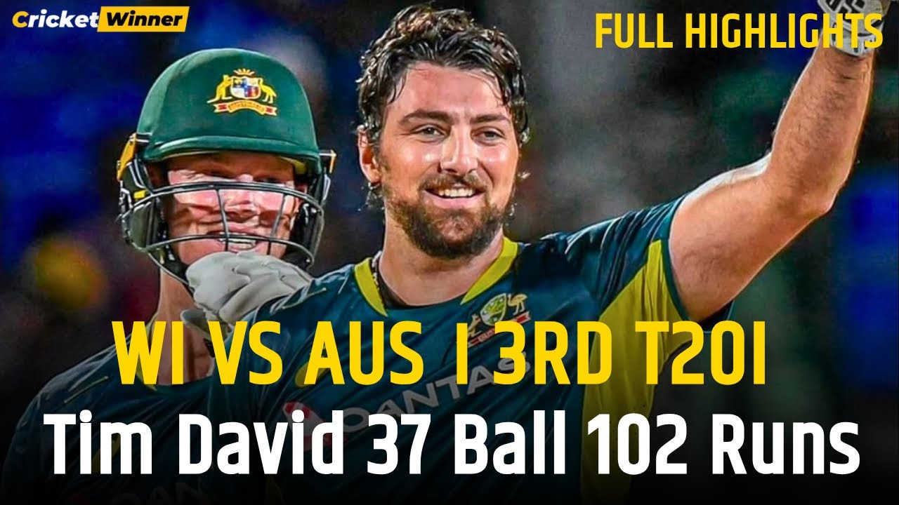 Tim David 102 runs in 37 balls full highlights | Tim David century vs ...