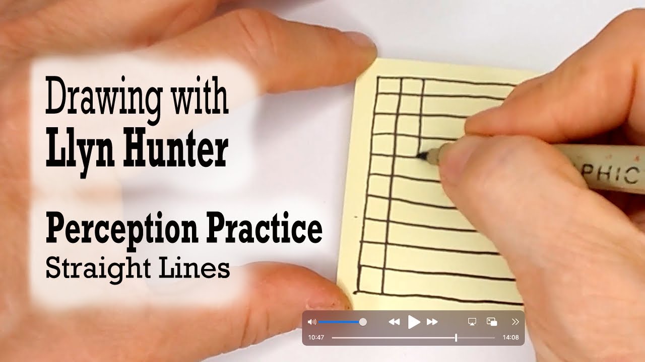 Drawing with Llyn Hunter Perception Practice Straight Lines - YouTube