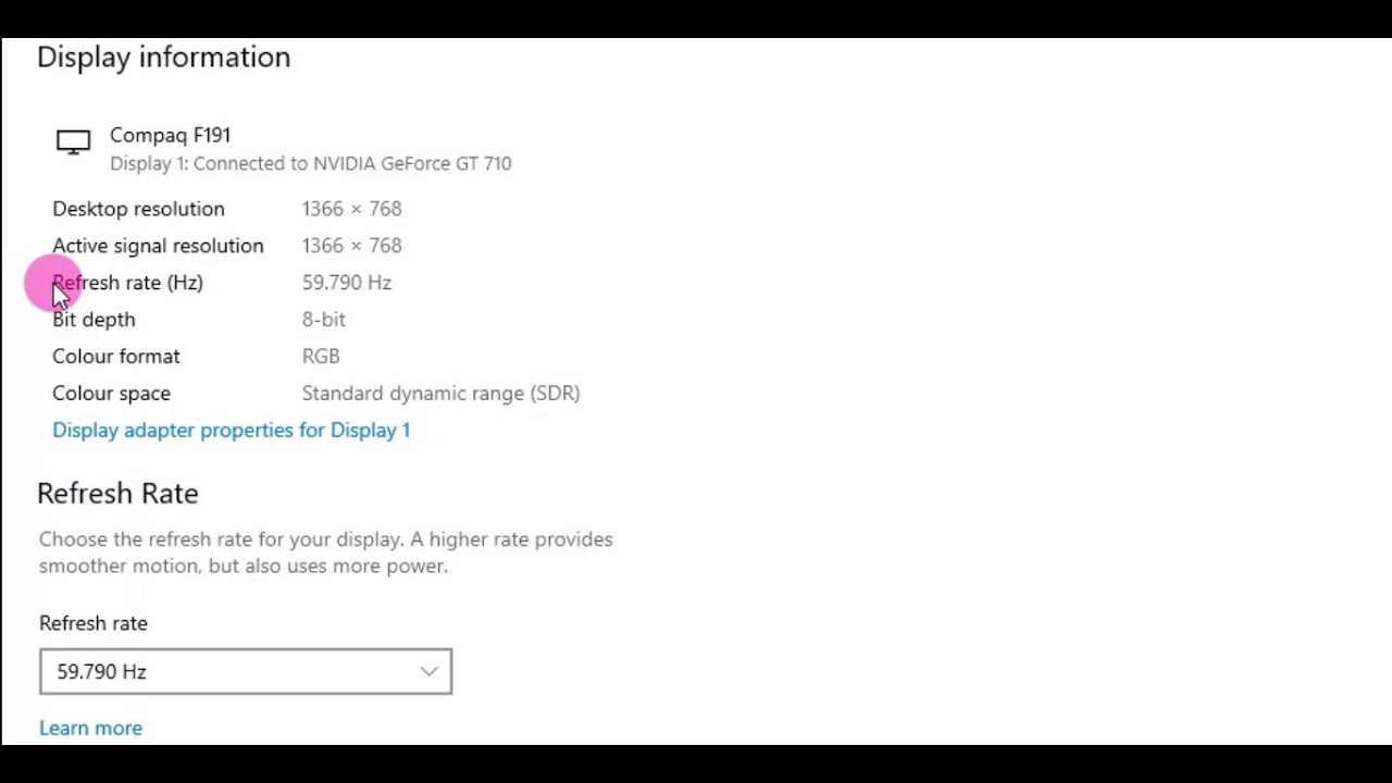 How to check monitor refresh rate Windows 11 (or Windows 10) - YouTube
