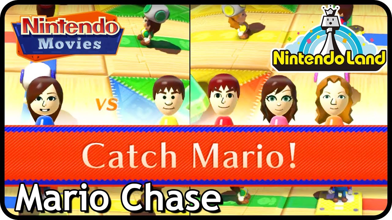 Nintendo Land - Mario Chase Compilation (5 Players, Maurits vs Rik vs ...
