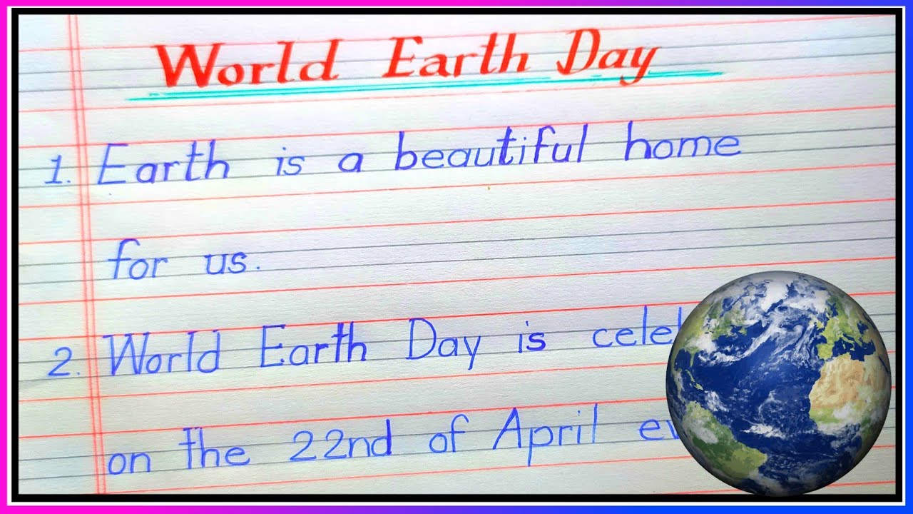 10 lines on World Earth Day in english | Essay on earth day in english ...