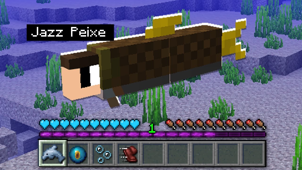 JOGANDO MINECRAFT COMO UM PEIXE! - YouTube