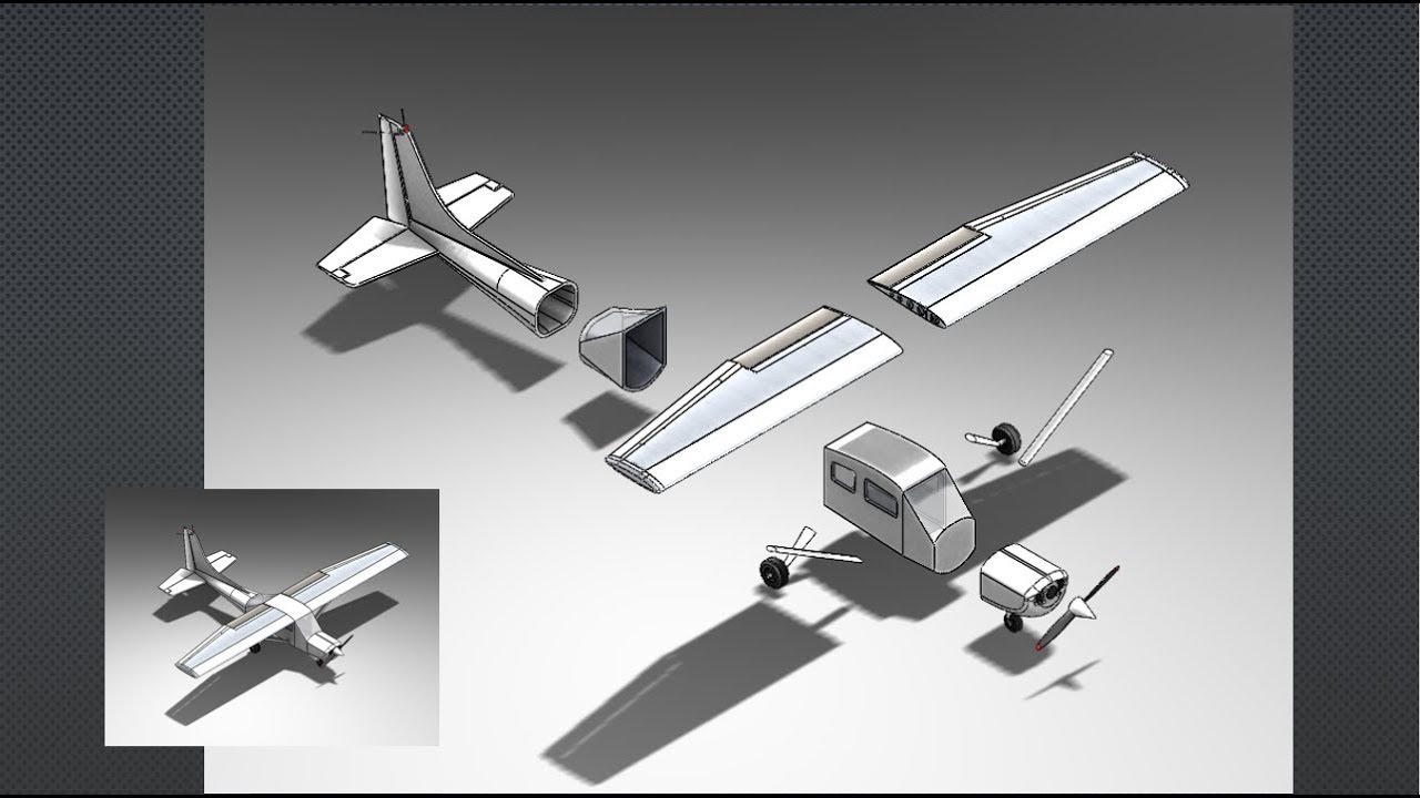Projeto Desenho Mecânico - Cessna C172 SolidWorks - YouTube