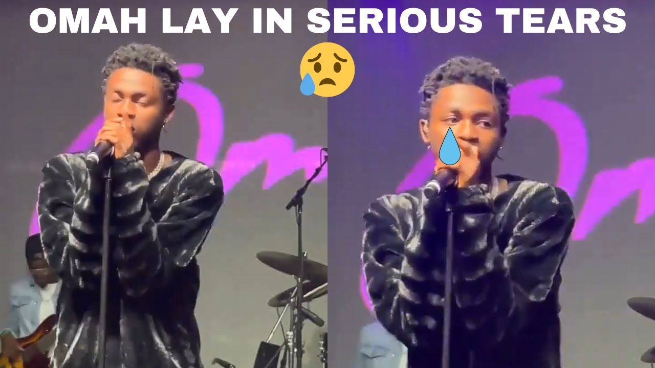 Omah lay crying seriously on stage during soso & I'm a mess performance ...