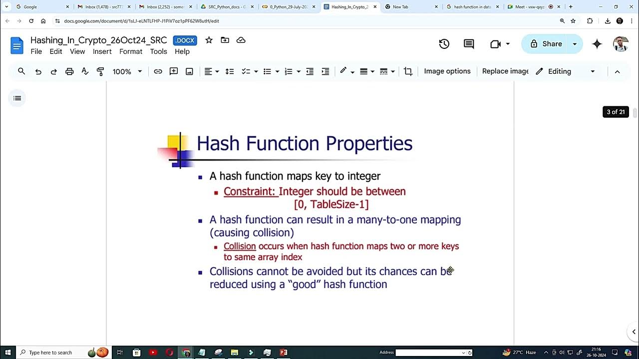 Hashing function, Hash table, reducing time complexity to O(1) with more space complexity w ...