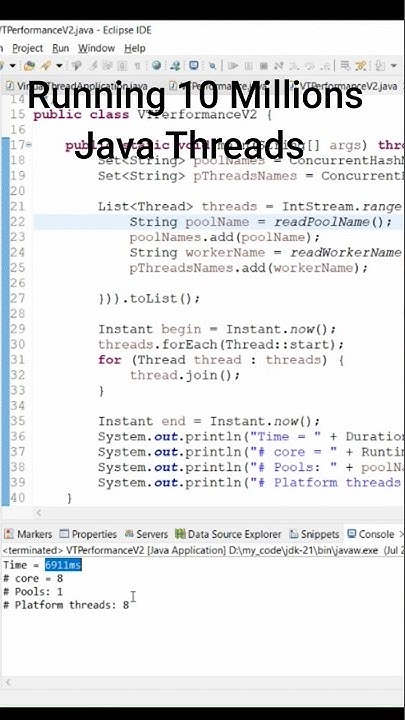 Running 10 Millions Threads in 7 Seconds | Java Virtual Threads # ...