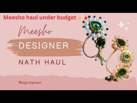 🔥Meesho designer nath collection under 200₹💥🤩|meesho nathi haul|latest ...