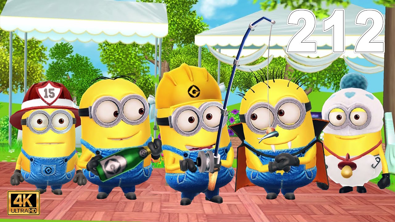 Minion Rush Dave Minion Worker Minion and Vampire Minion at minion Park ...