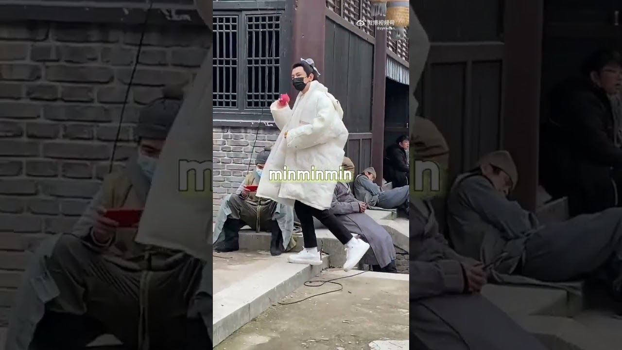 230109 Cheng Yi waved at fans on the set of C-Drama 'Hero Legends' 英雄志 ...