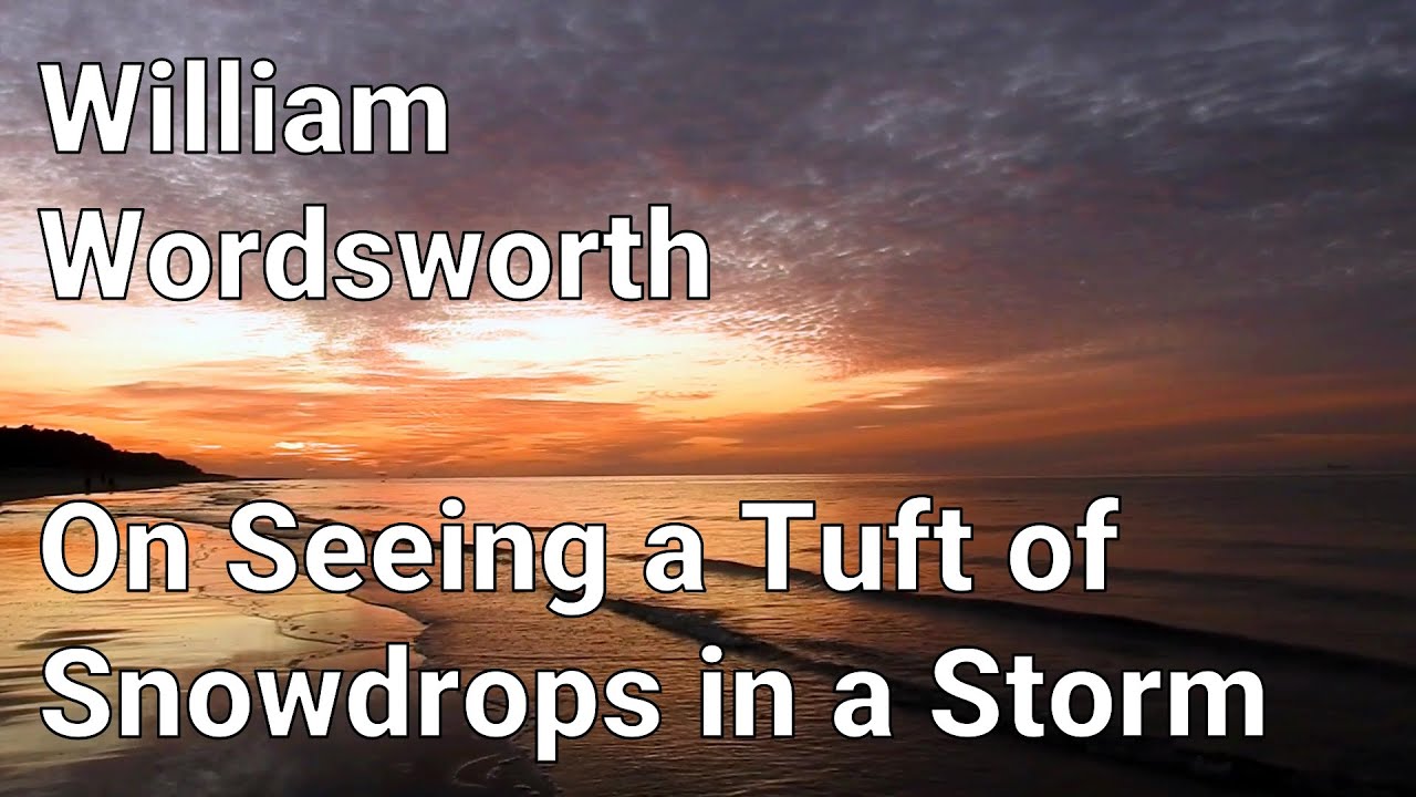 William Wordsworth - On Seeing a Tuft of Snowdrops in a Storm - YouTube