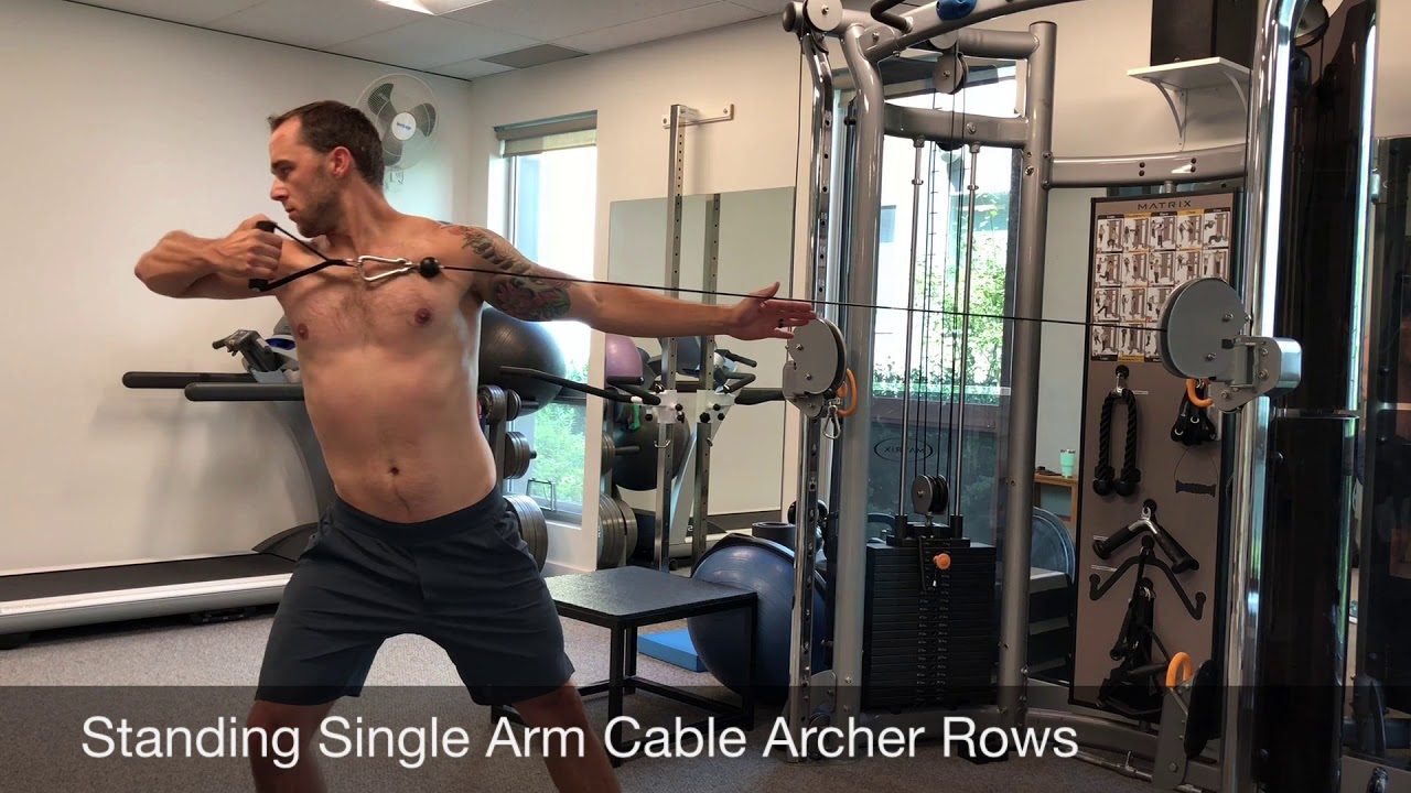 Standing Cable Single Arm Archer Rows - YouTube