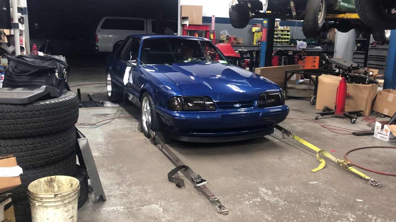 88 notchback supercharged on dyno - YouTube