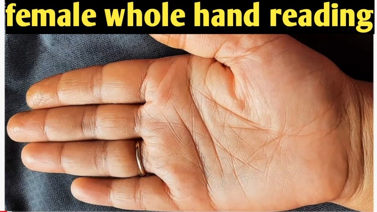 Female hand reading, female whole hand reading, Palmistry reading of ...