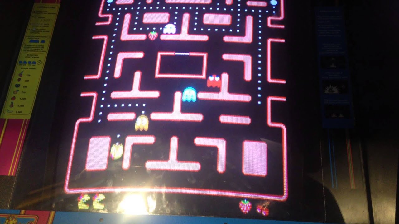 Ms. Pac-man Arcade Game! Ms. Pac-man Gameplay! - YouTube